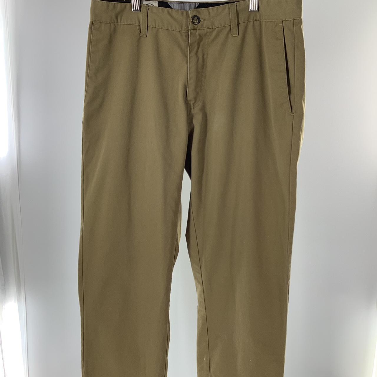 Volcom men’s pant chino style , flat front , Size 33... - Depop