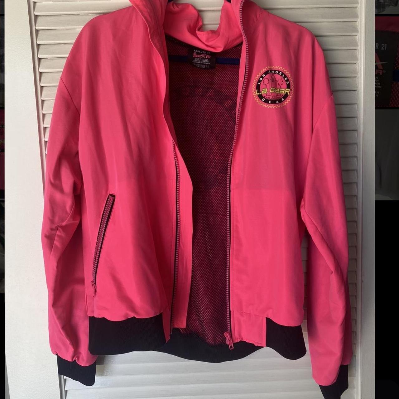 L.A. Gear neon pink jacket. This gives all the 90’s... - Depop