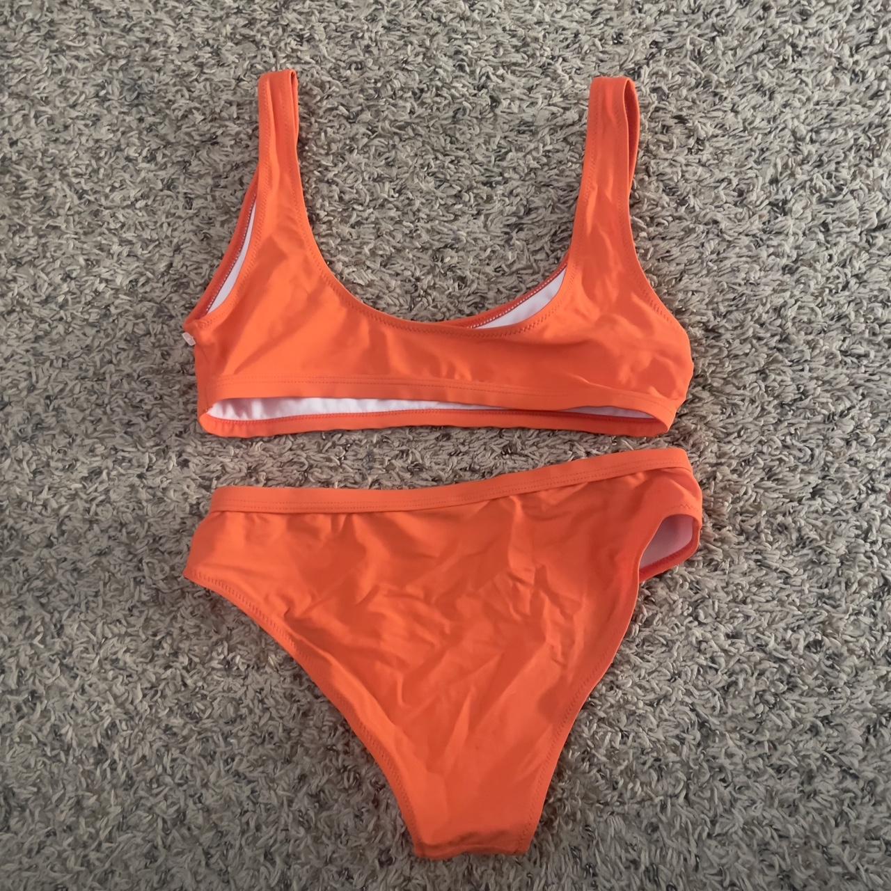 Orange bikini set from Zaful Size M (fits like... - Depop
