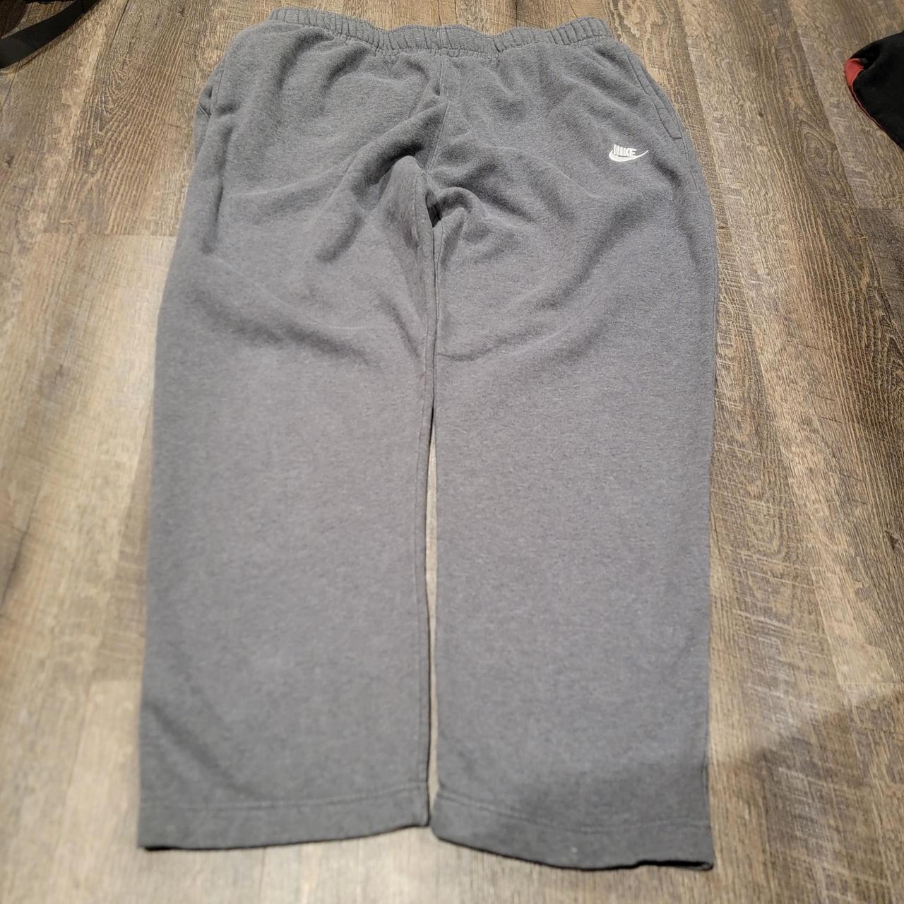 Grey Nike sweatpants baggy uncuffed #loungewear | Depop