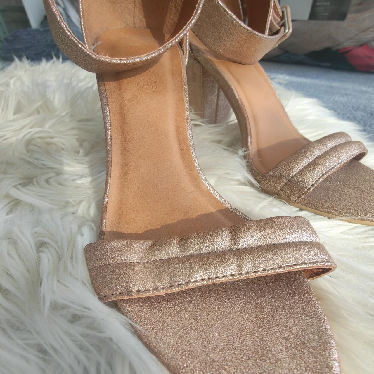 RUBI - Gold Sparkle heels Size 37 (UK 6) Feel... - Depop