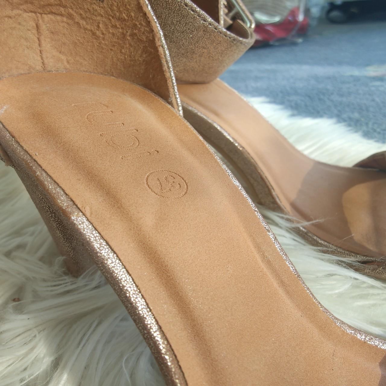 RUBI - Gold Sparkle heels Size 37 (UK 6) Feel... - Depop