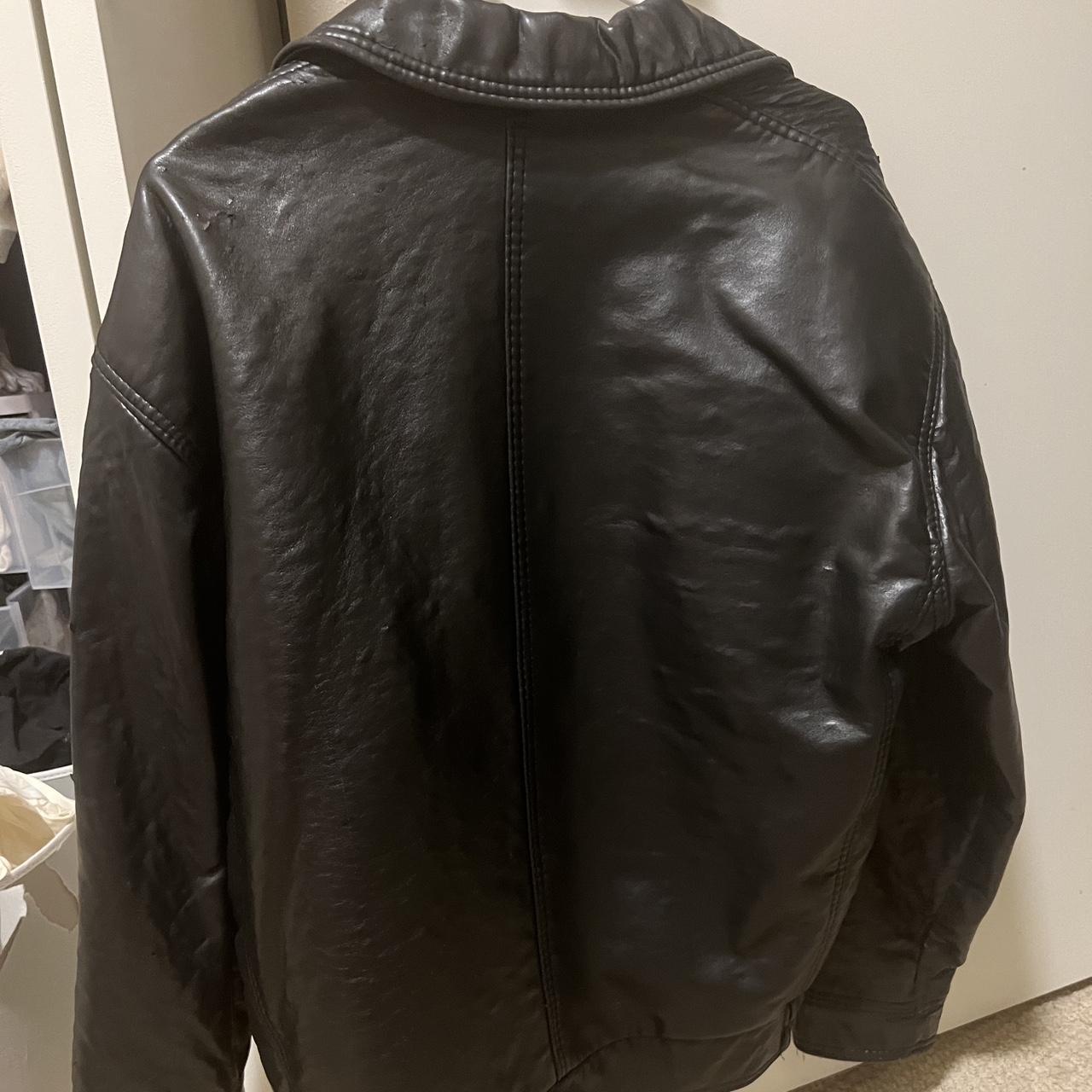 Italian RGA REPORTAGE black vintage leather jacket... - Depop