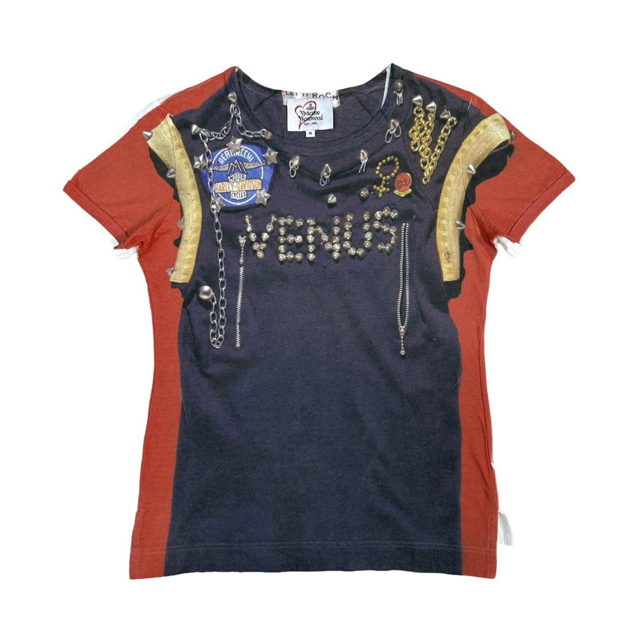 vivienne westwood let it rock "venus" print red... - Depop