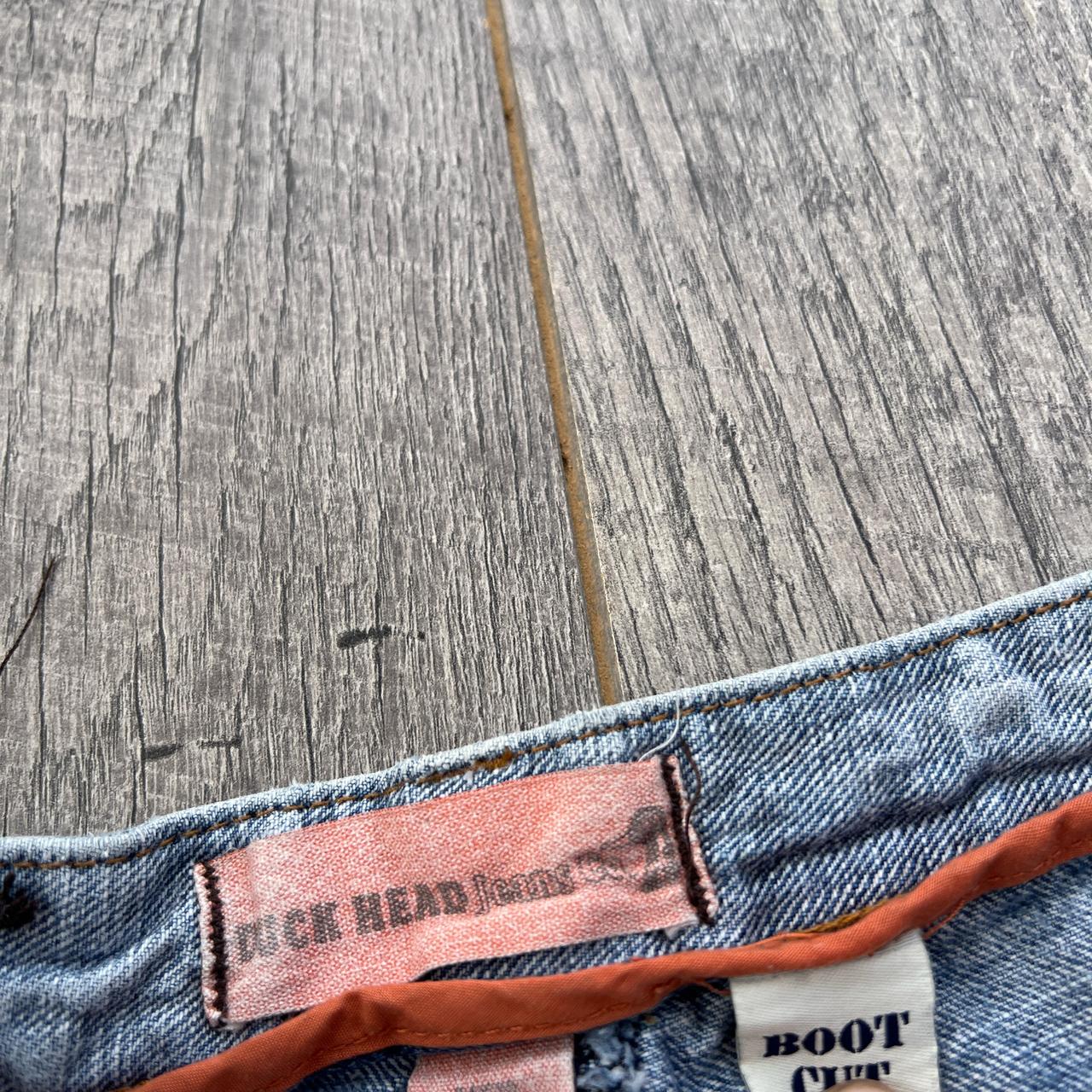 2000s Bootcut Distressed Baggy Jeans Leg opening... | Depop