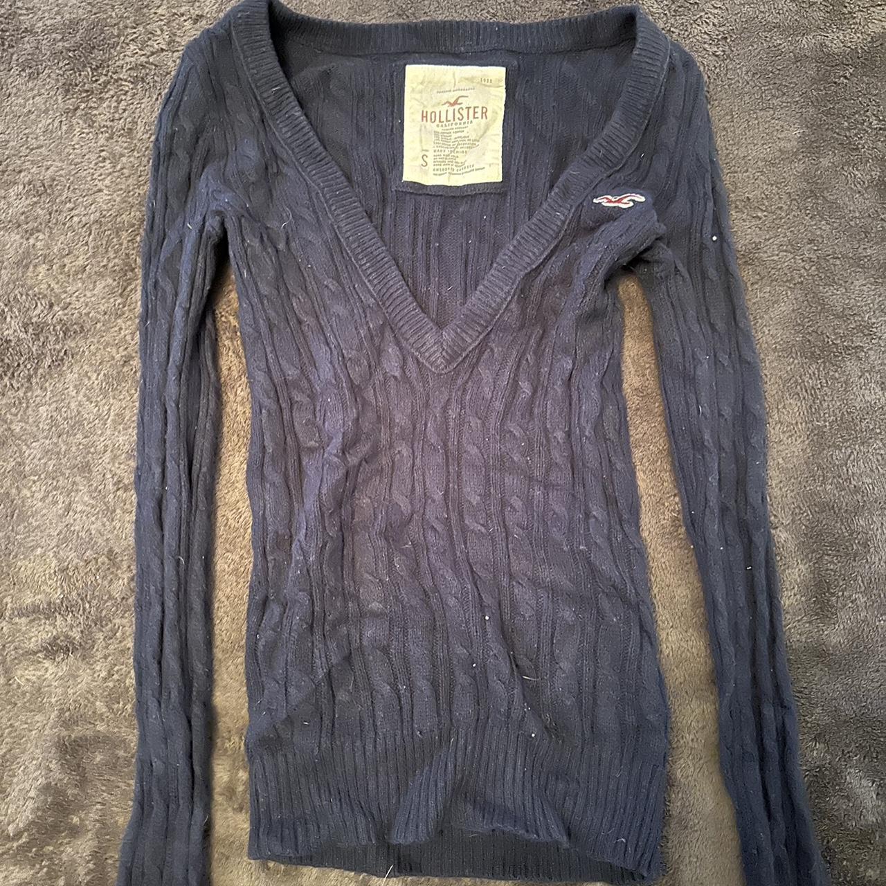 Vintage hollister cable knit sweater size S just... - Depop