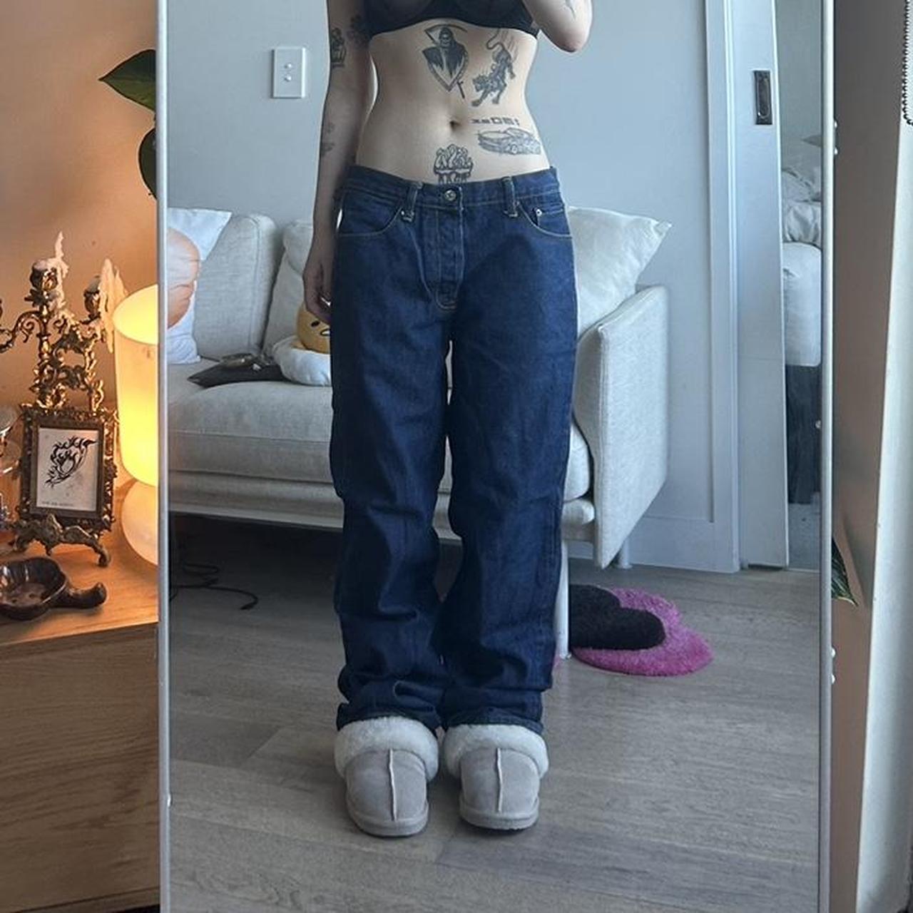 evisu jeans 🤓 straight leg with classic metallic... - Depop