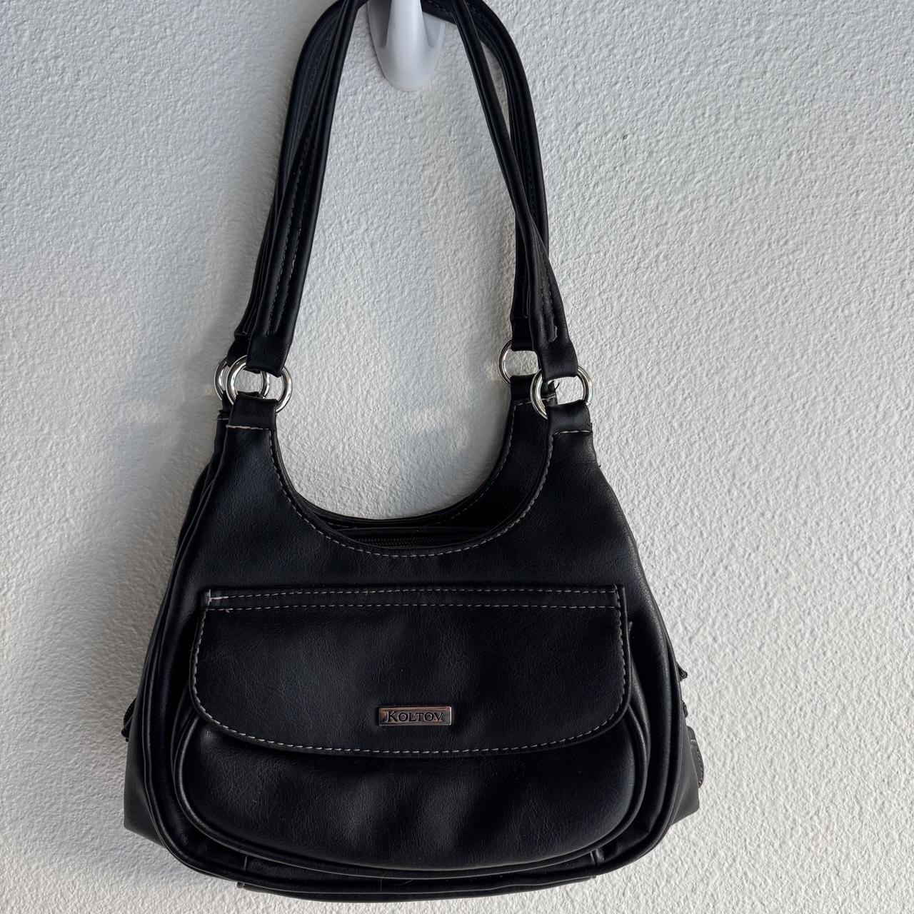 Black vintage shoulder bag bag #shoulderbag #blackbag - Depop
