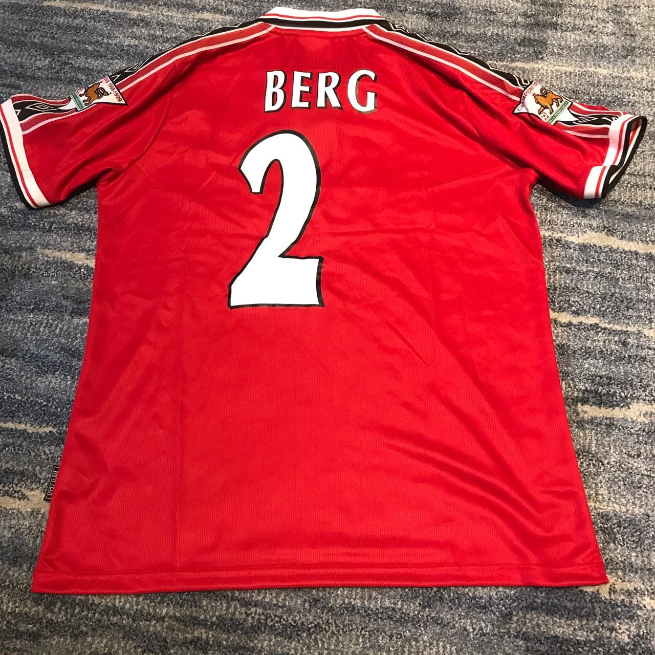 Umbro Manchester 2000 home shirt Number 21 Hening... - Depop