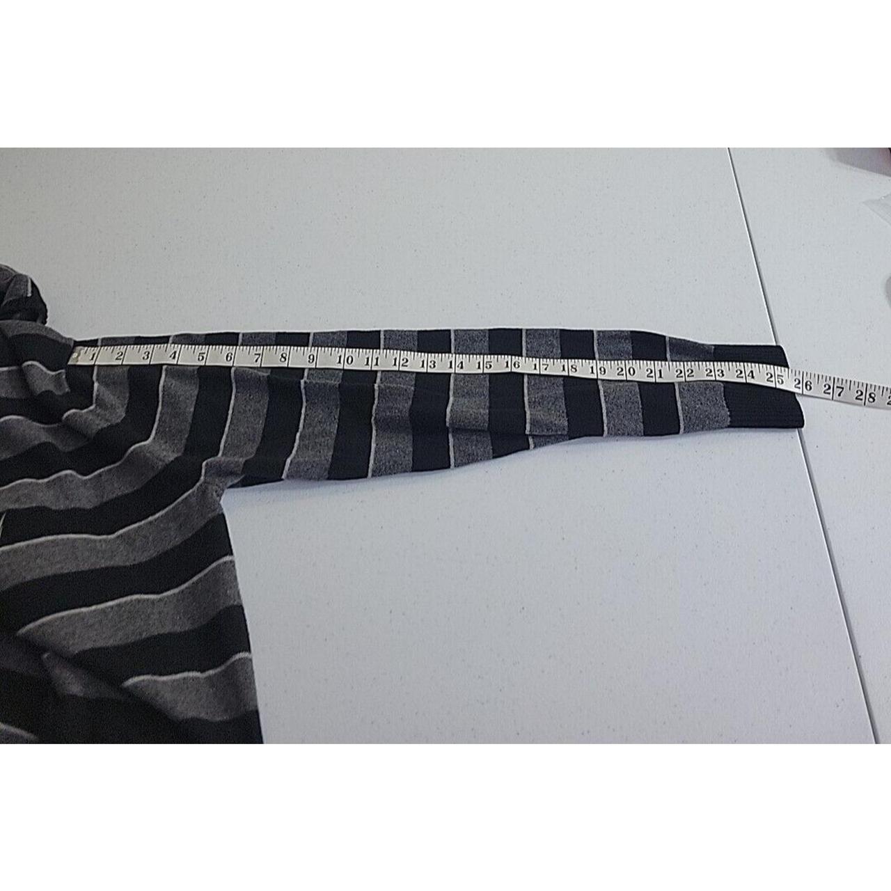 Nautica Gray Striped V-Neck Cashmere Blend Knit... - Depop