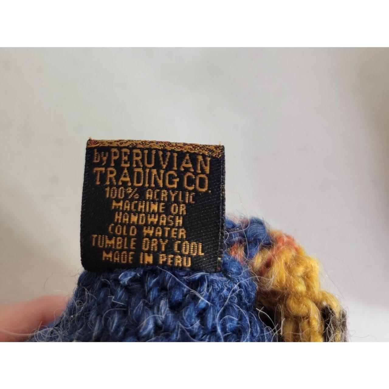 Peruvian Trading Co. Blue Embroidered Flower Mittens... - Depop