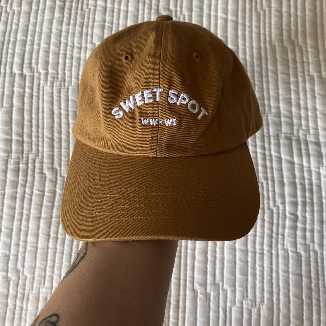 mustard yellow sweet spot coffee shop hat #sweetspot... - Depop