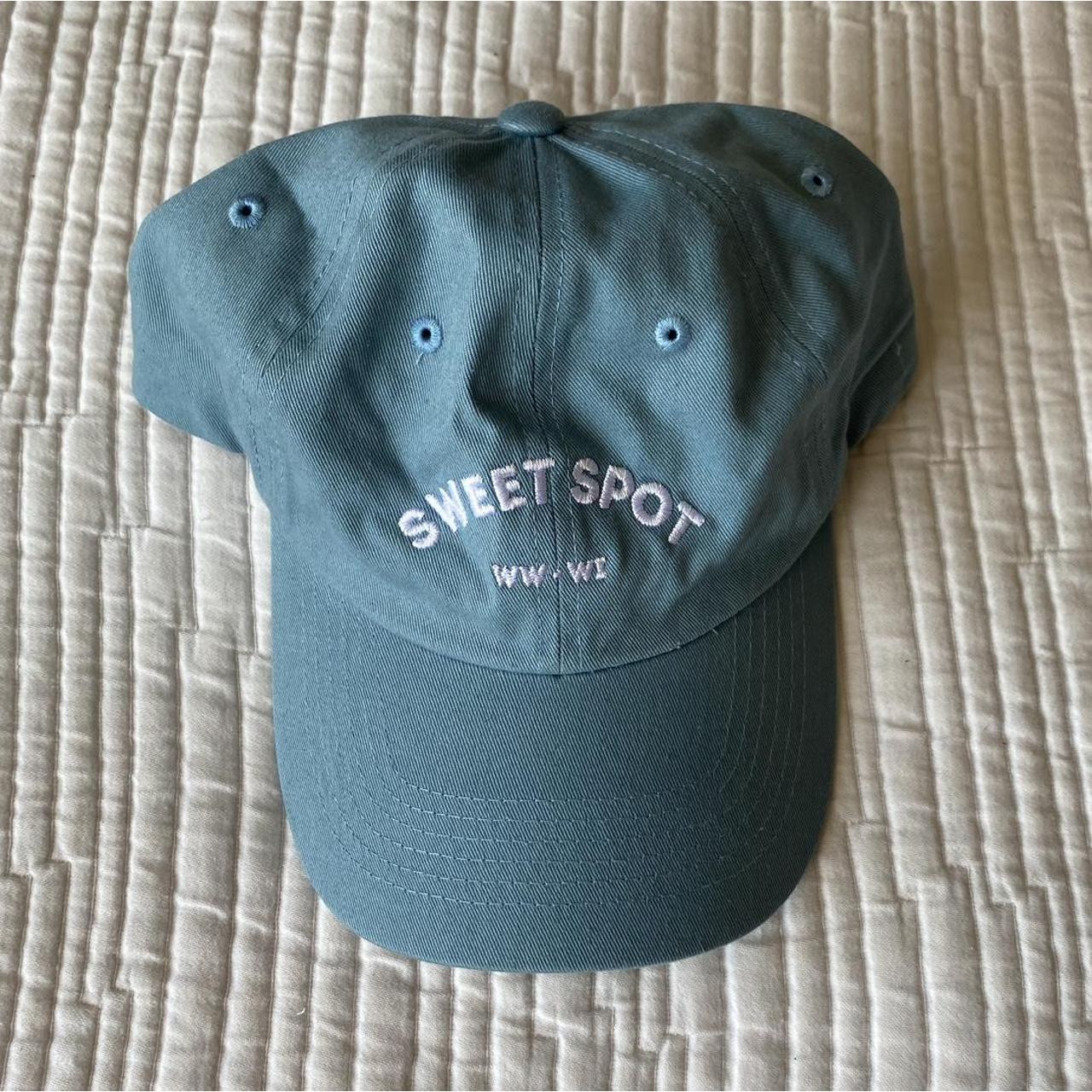 muted blue sweet spot coffee shop hat #sweetspot... - Depop