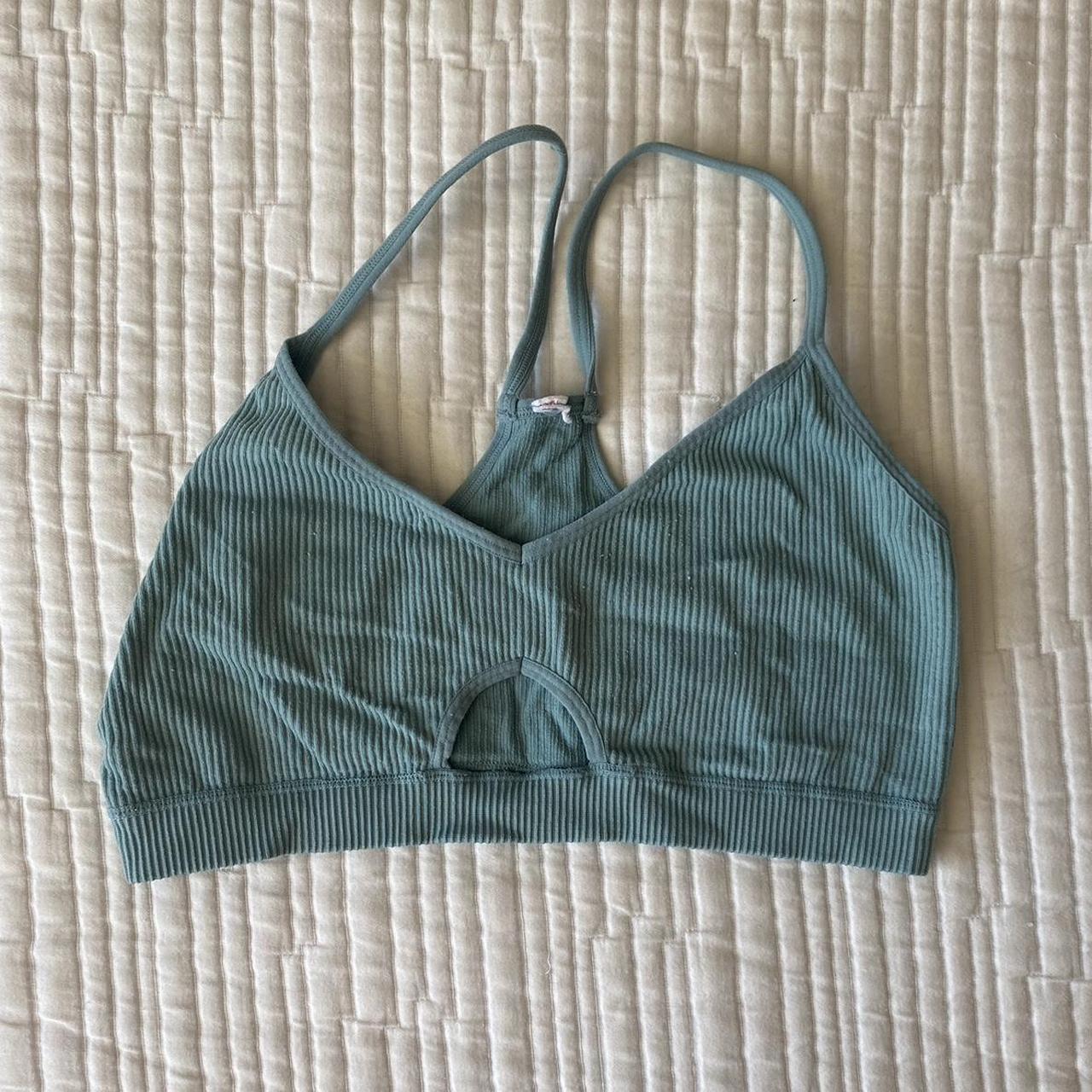 sage green bralette possibly target brand? size... - Depop