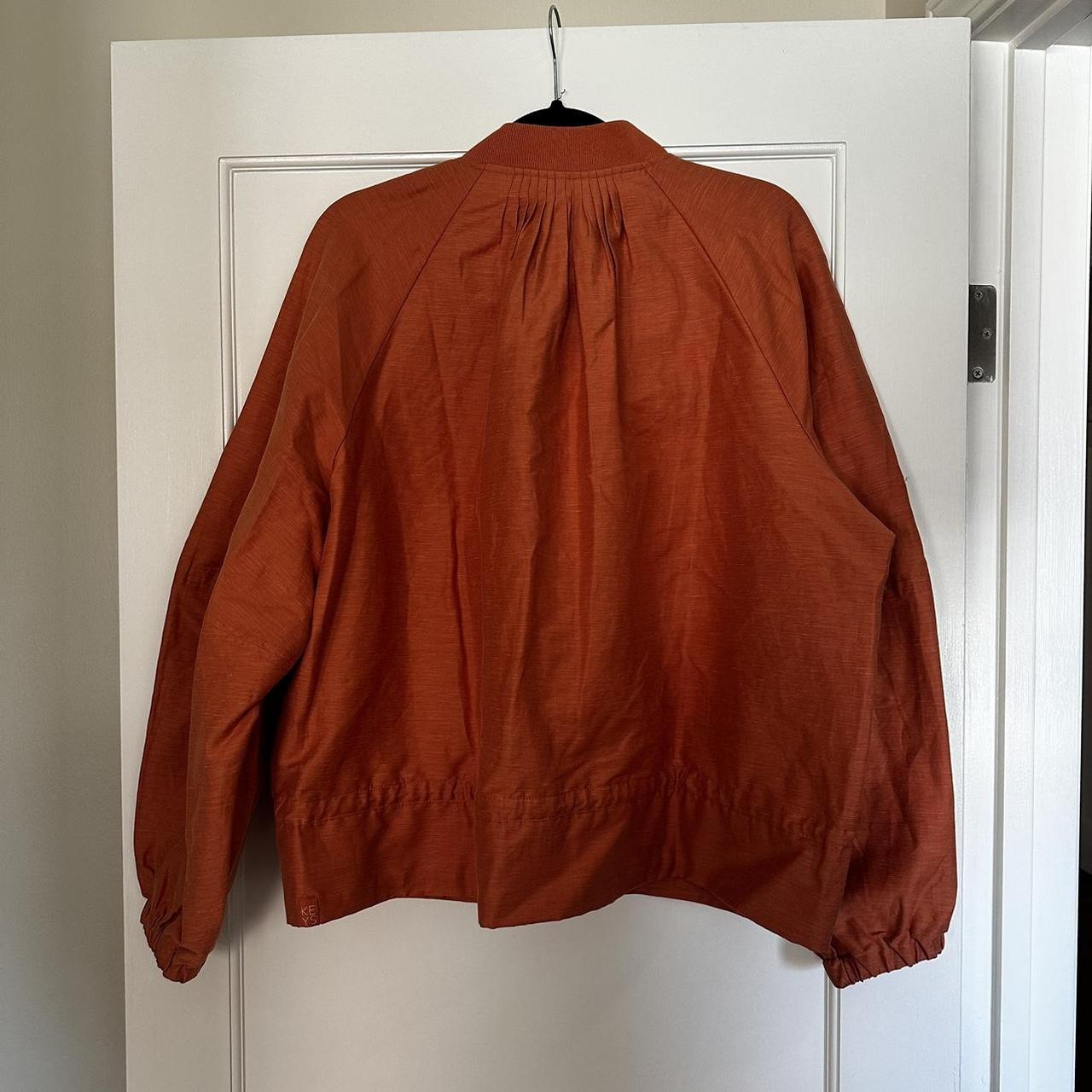 Orange linen bomber from Athleta’s collaboration... - Depop