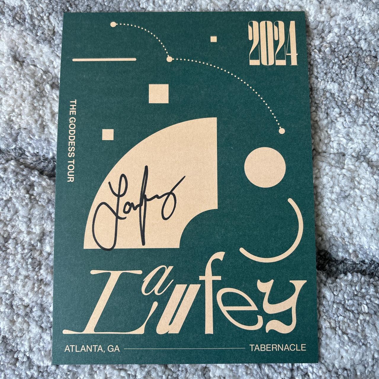 2024 Laufey Atlanta GA post card signed by laufey!!... - Depop