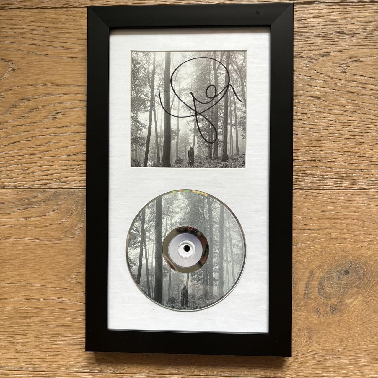 Signed folklore cd by taylor swift framed and will... - Depop