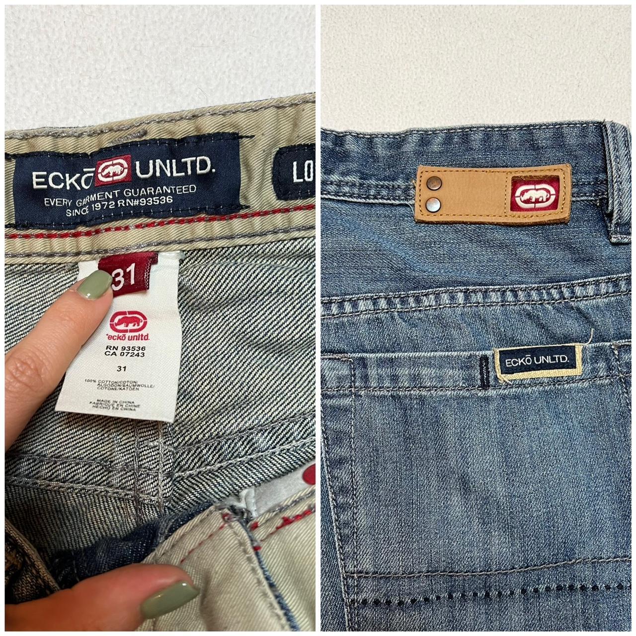 iconic 2000s ecko loose fit straight baggy look high... - Depop