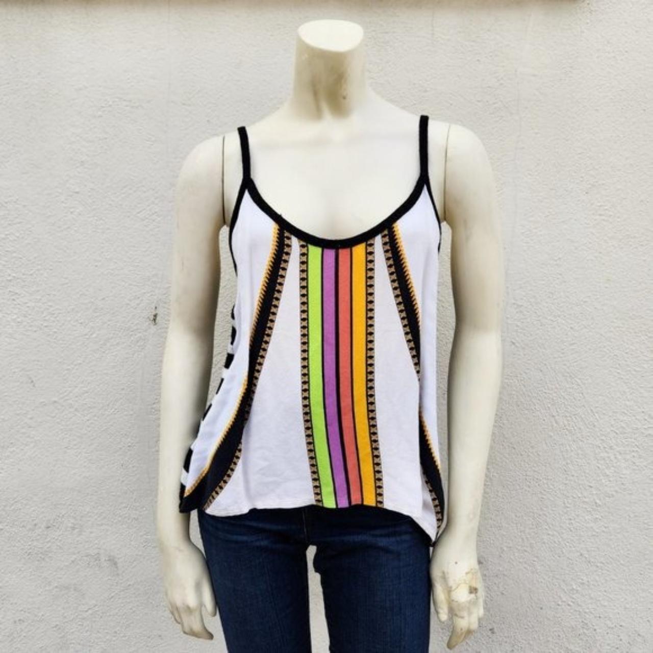 Farm Rio Women's White and Black Vests-tanks-camis | Depop