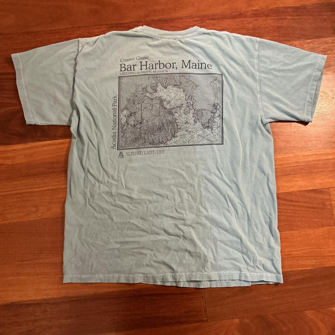 Bar Harbor T-Shirt Details - Acadia map... - Depop
