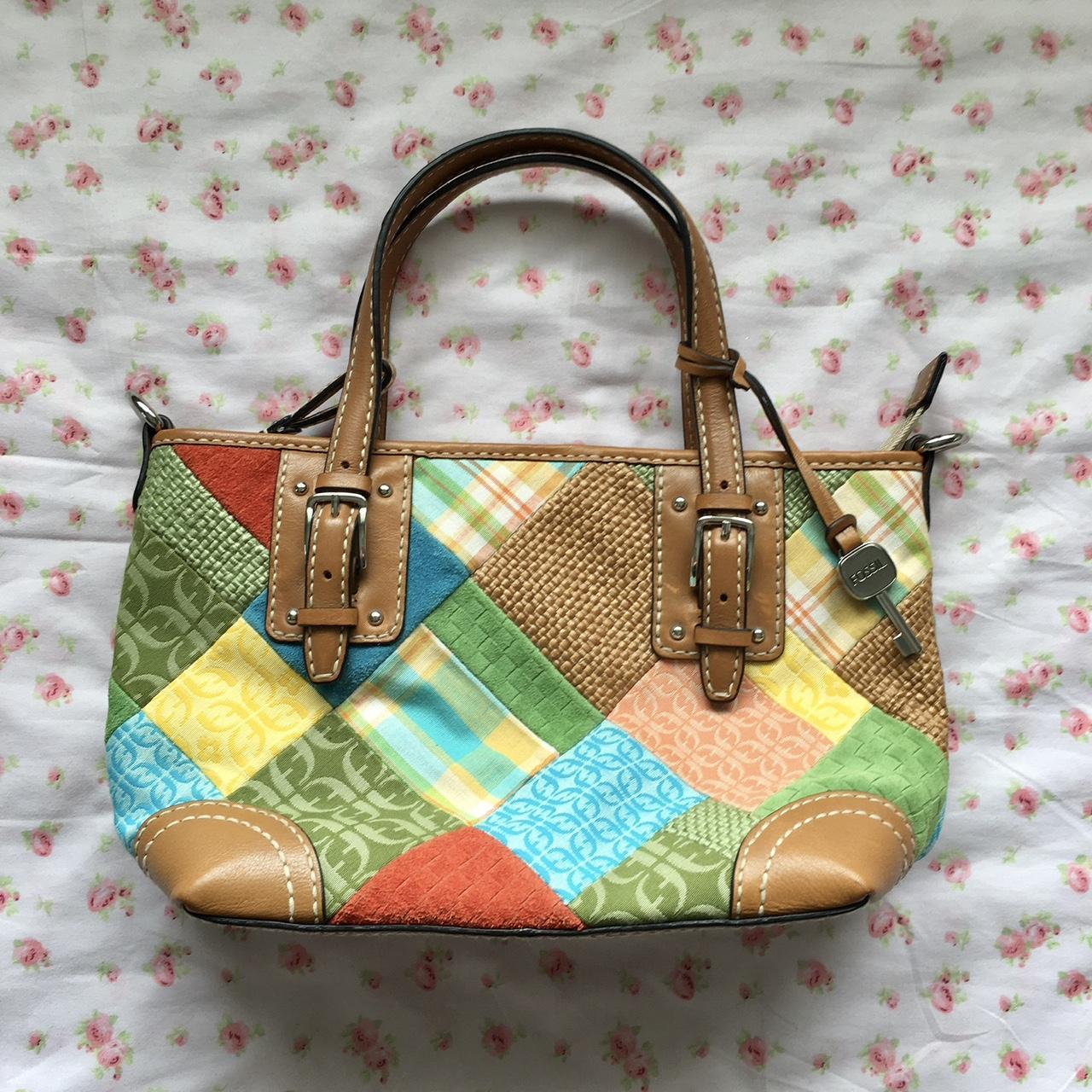 Vintage Patchwork Fossil Handbag - Brand: Fossil -... - Depop
