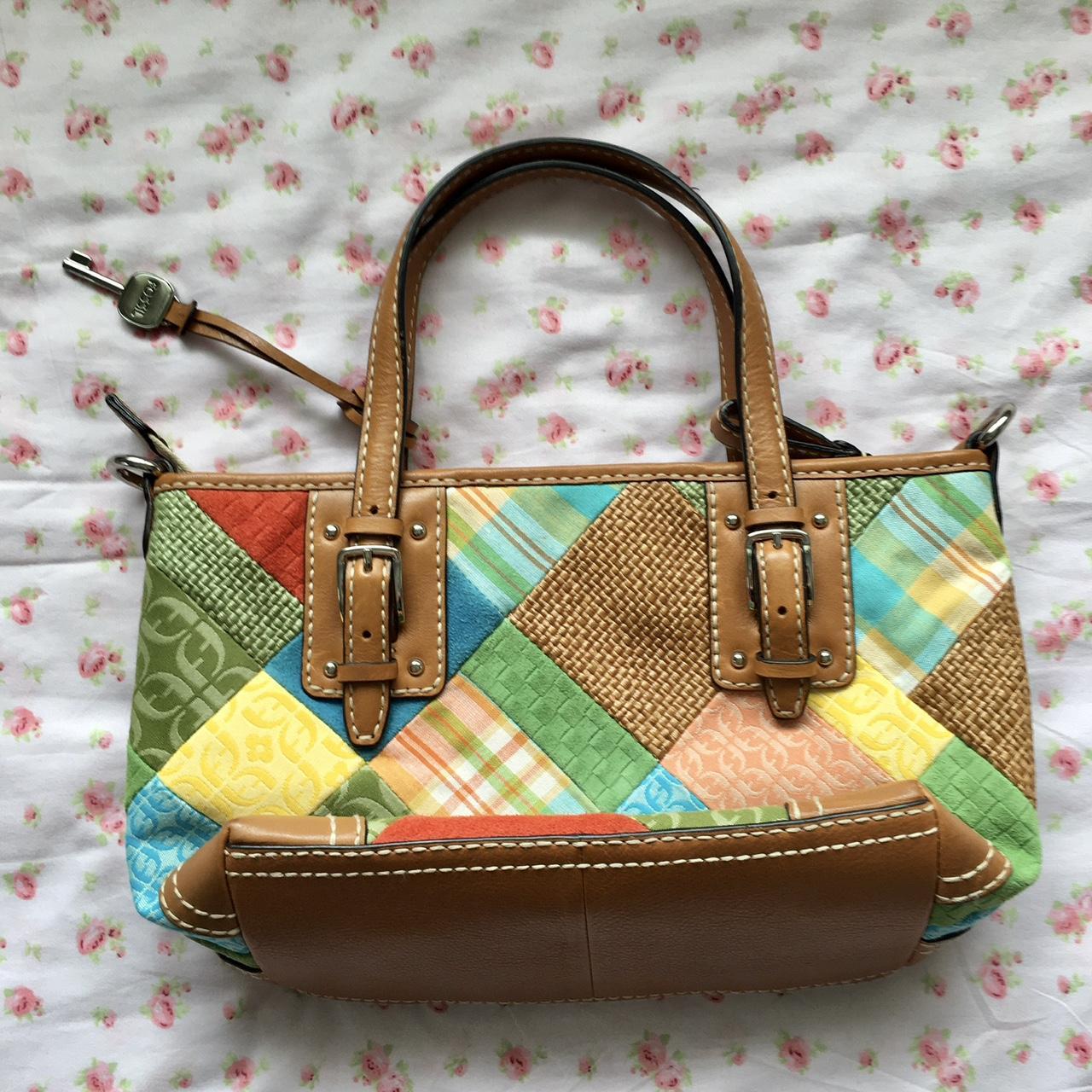 Vintage Patchwork Fossil Handbag - Brand: Fossil -... - Depop