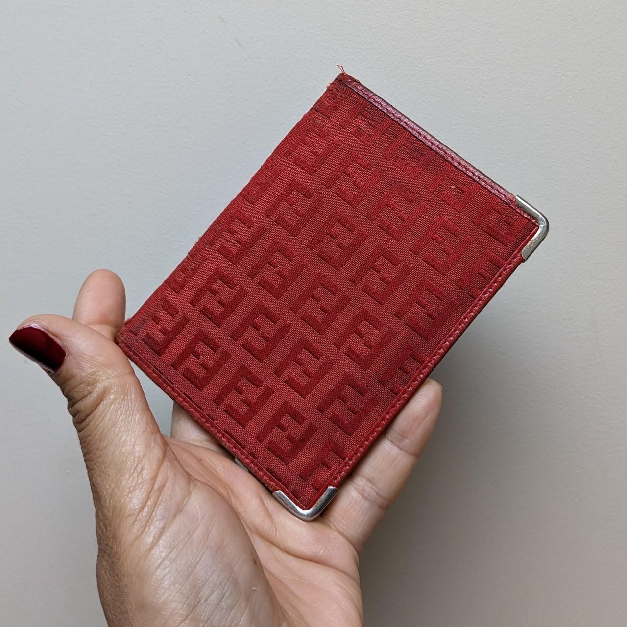 90s FENDI monogram wallet True vintage Fendi red... - Depop