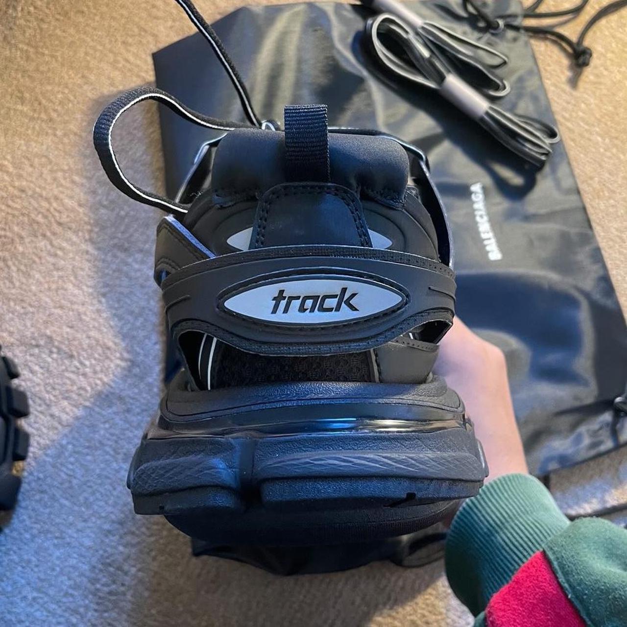 Black balenciaga tracks - SIZE 8 - slightly used -... - Depop