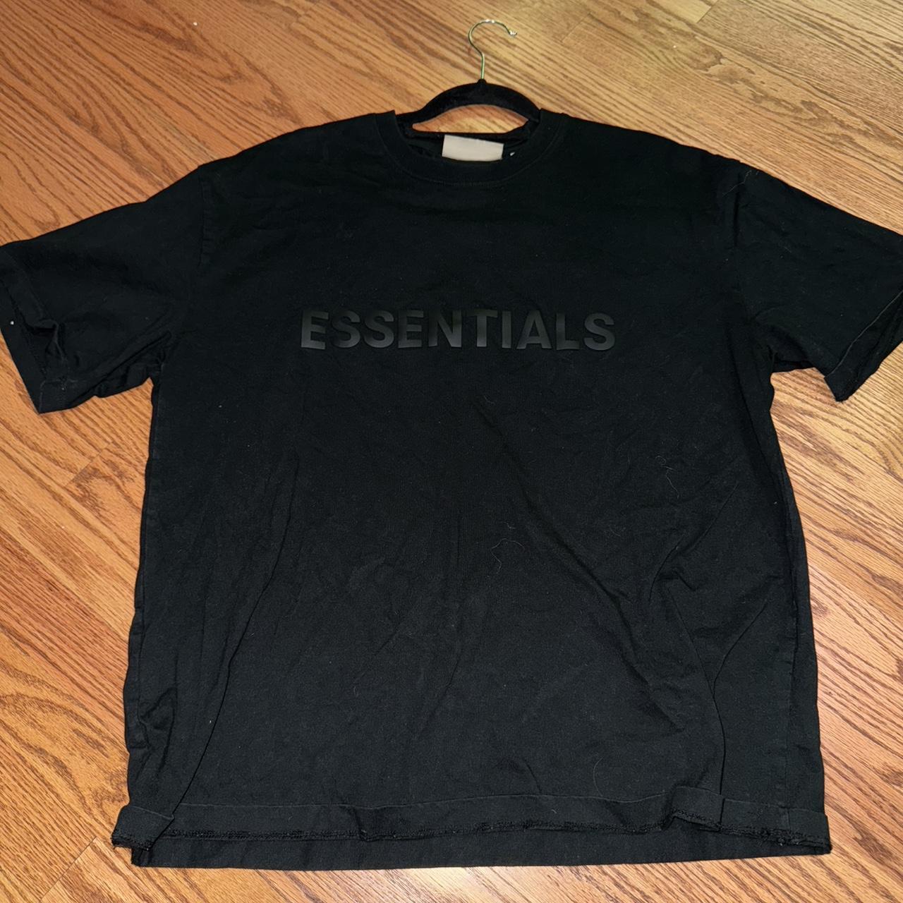 black essentials t shirt - Depop