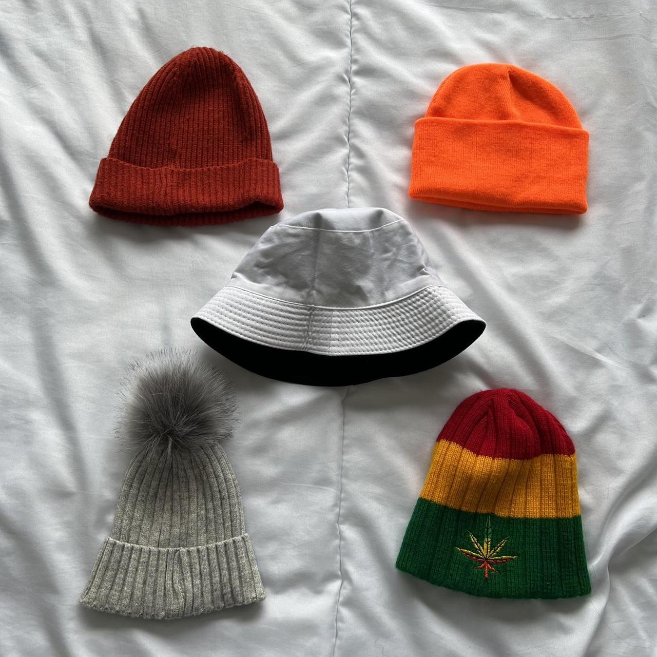 5 Hat bundle set Includes 4 beanie hats and 1... - Depop