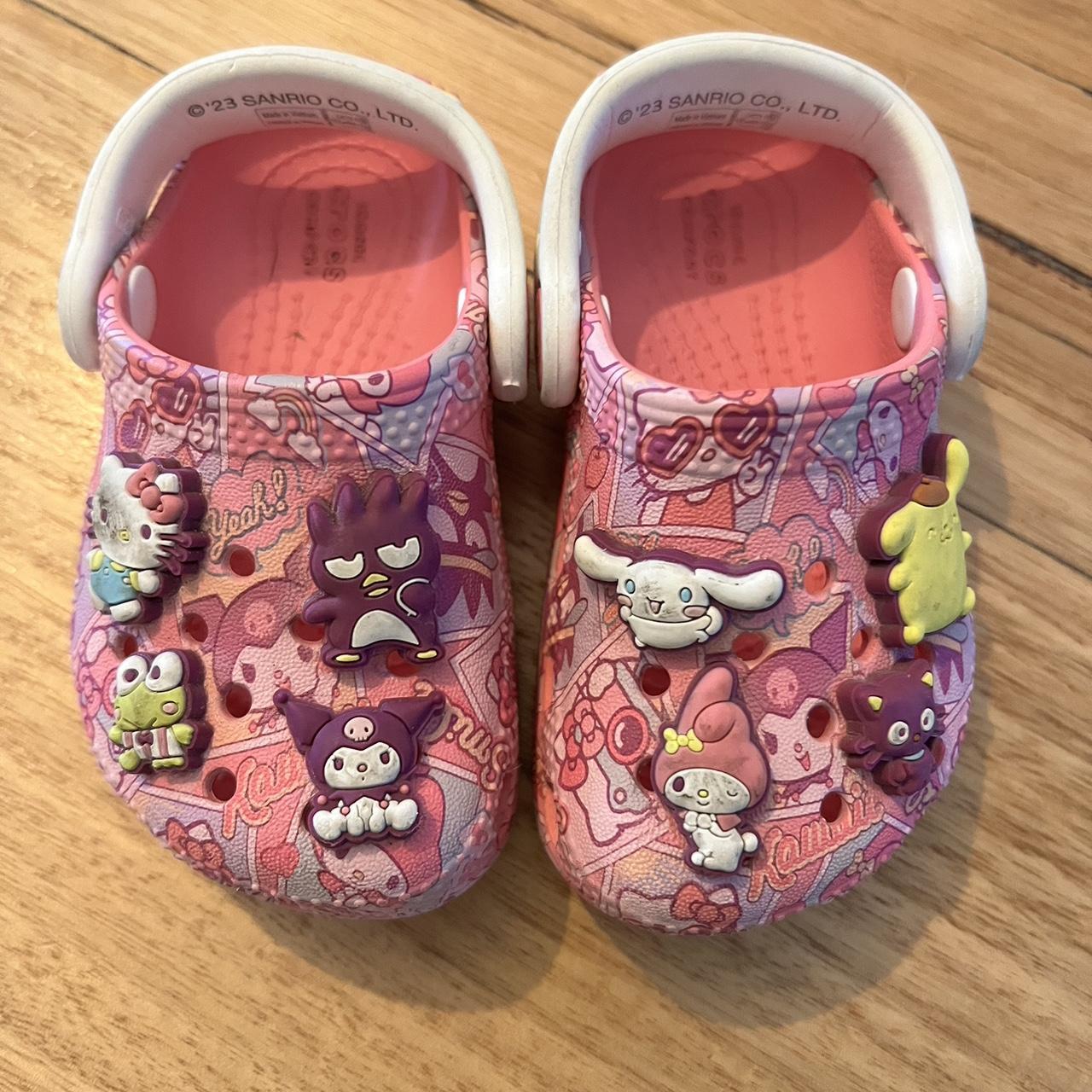Sanrino Hello kitty crocs for little kids, very... - Depop