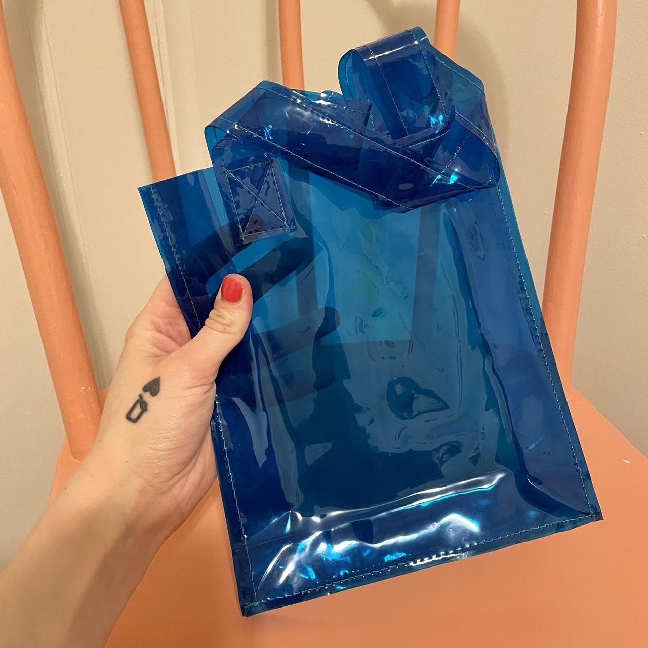 Gr8 Dane World Mini Vinyl Purse Blue great for... - Depop