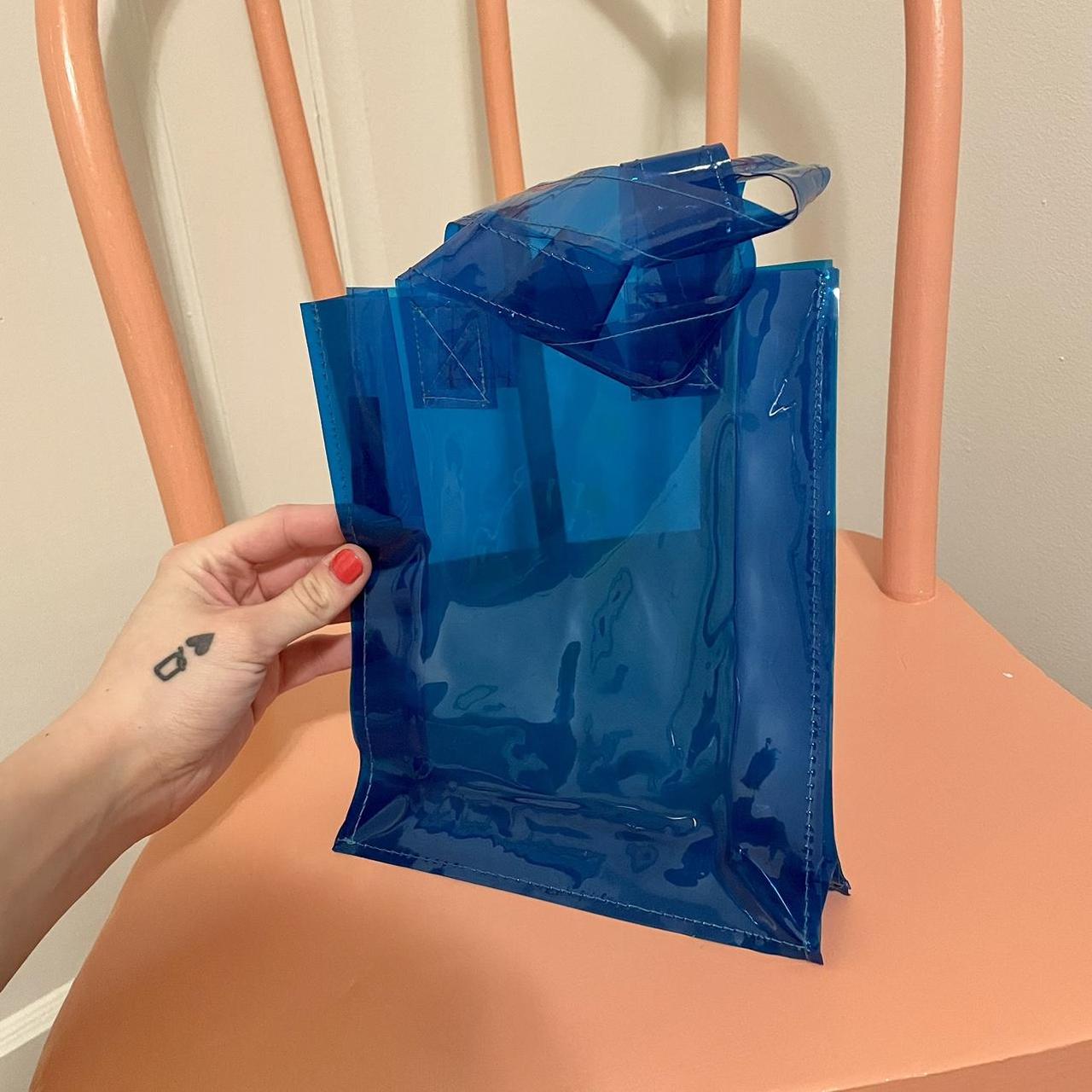 Gr8 Dane World Mini Vinyl Purse Blue great for... - Depop