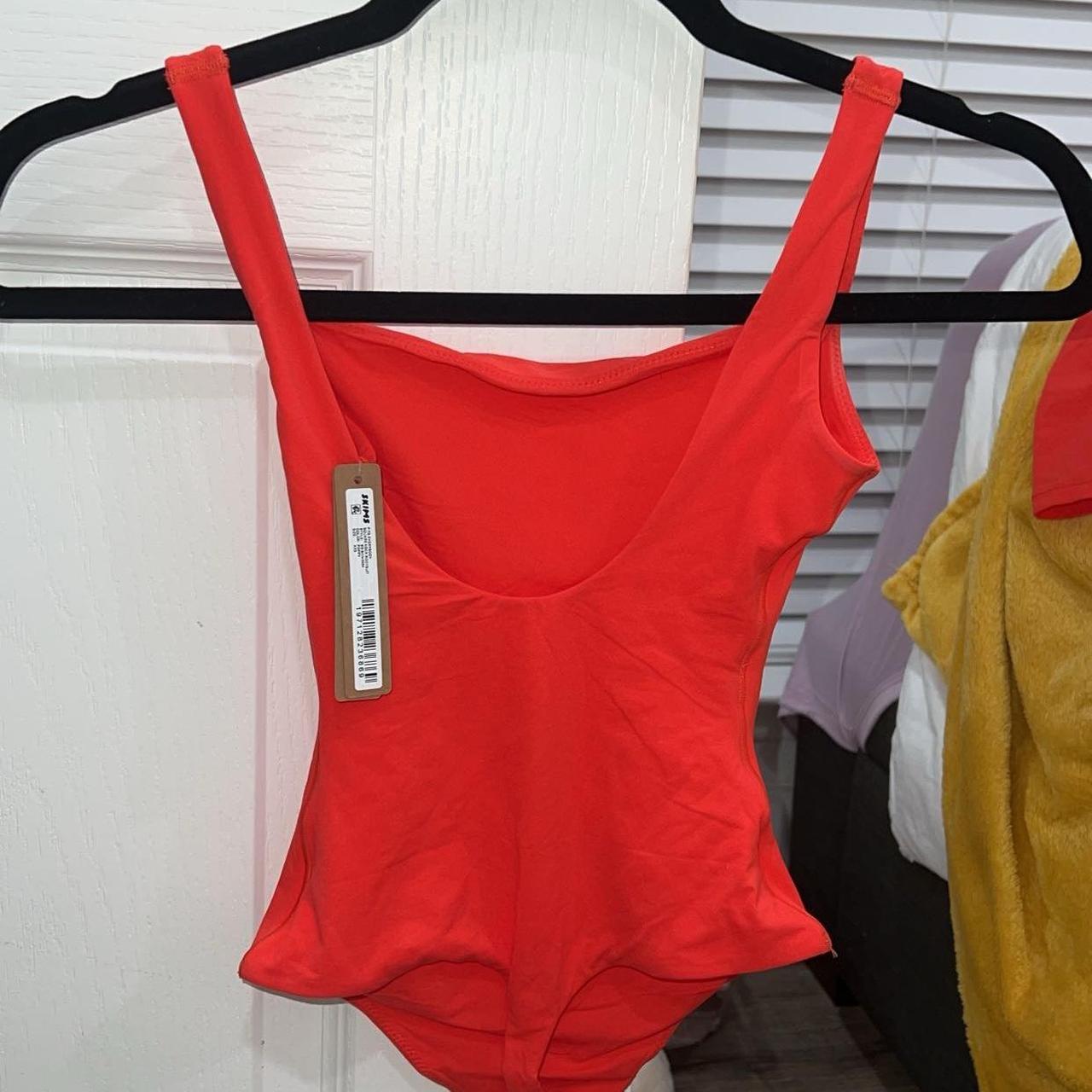 SKIMS red bodysuit holiday collection material-... - Depop