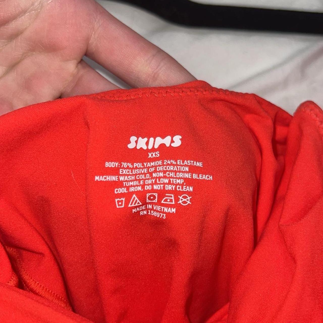 SKIMS red bodysuit holiday collection material-... - Depop
