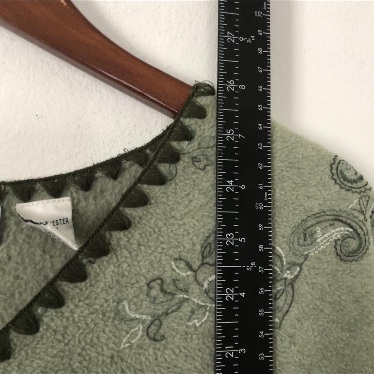 vintage 90’s leaf embroidered forest green sweater... - Depop