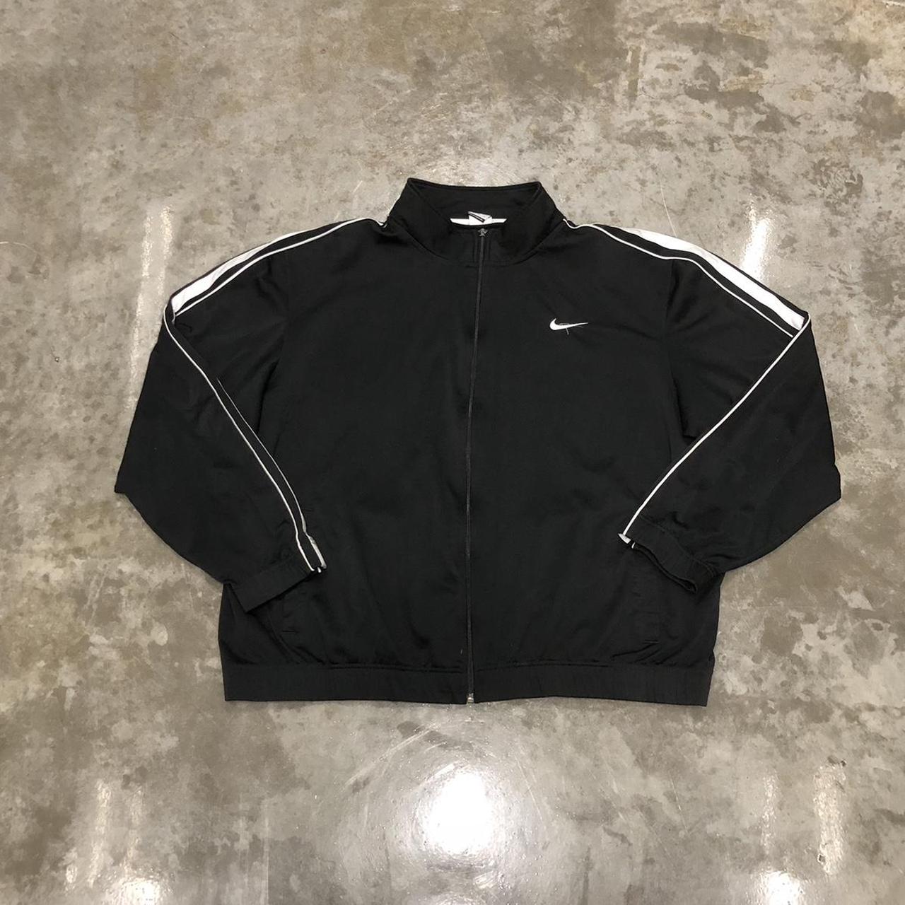 vintage early 2000’s track nike jacket •size:... - Depop