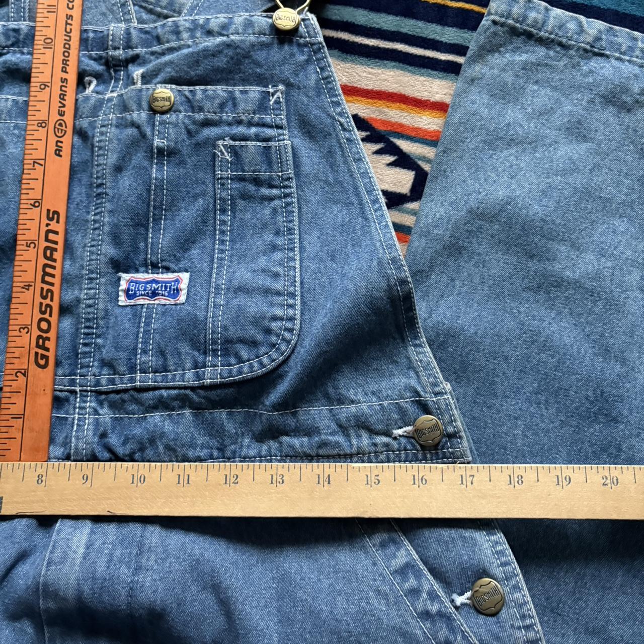 Blue vintage denim overalls with a relaxed fit Big... - Depop