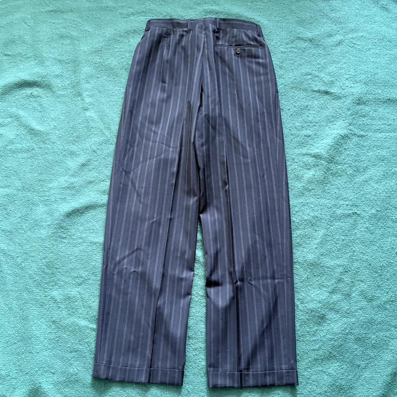 80s 90s pinstripe trouser dress pants •size 29/29 ... | Depop