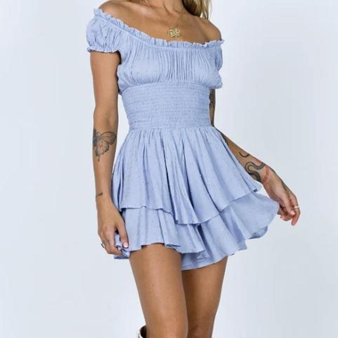 ADORABLE princess polly love galore romper in blue.... - Depop