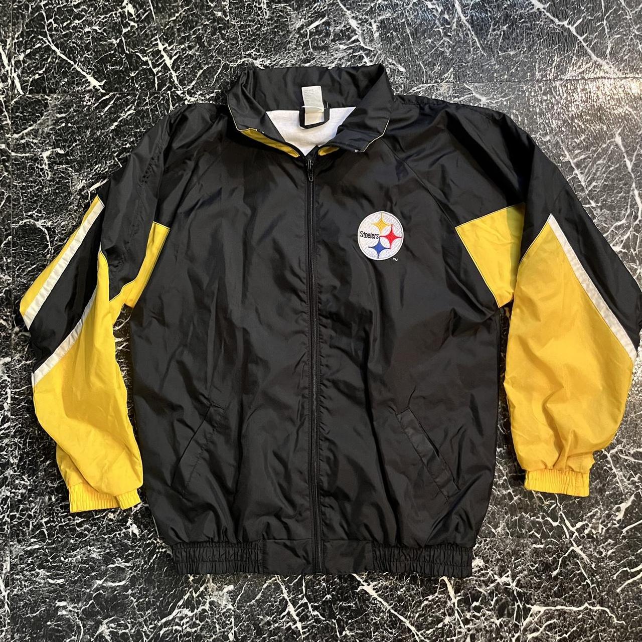 American Vintage Black and Yellow Jacket | Depop