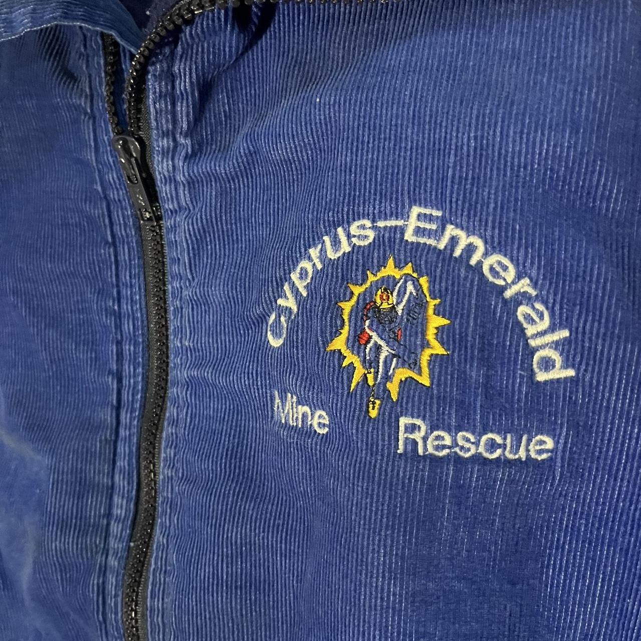 Vintage Coal Mining Rescue Cordoroy Jacket Size... - Depop