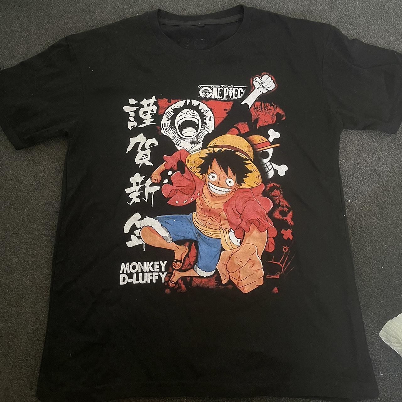 One Piece printed black tee Completely unworn, no... - Depop