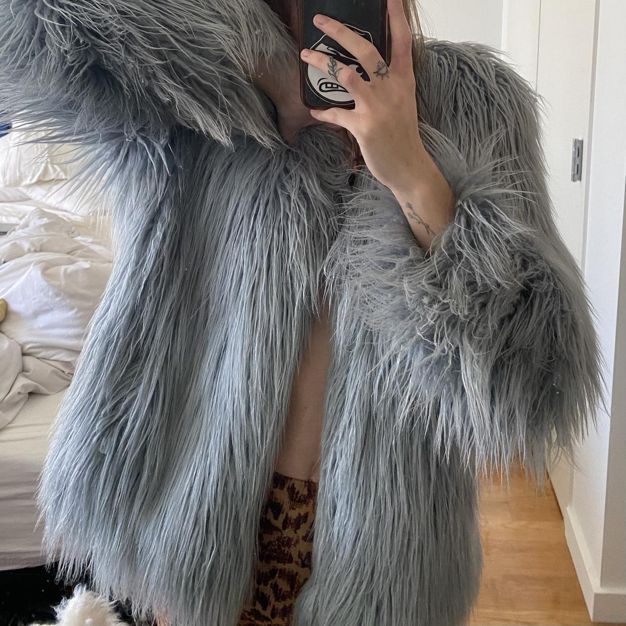 LOFT Women's Blue Coat | Depop