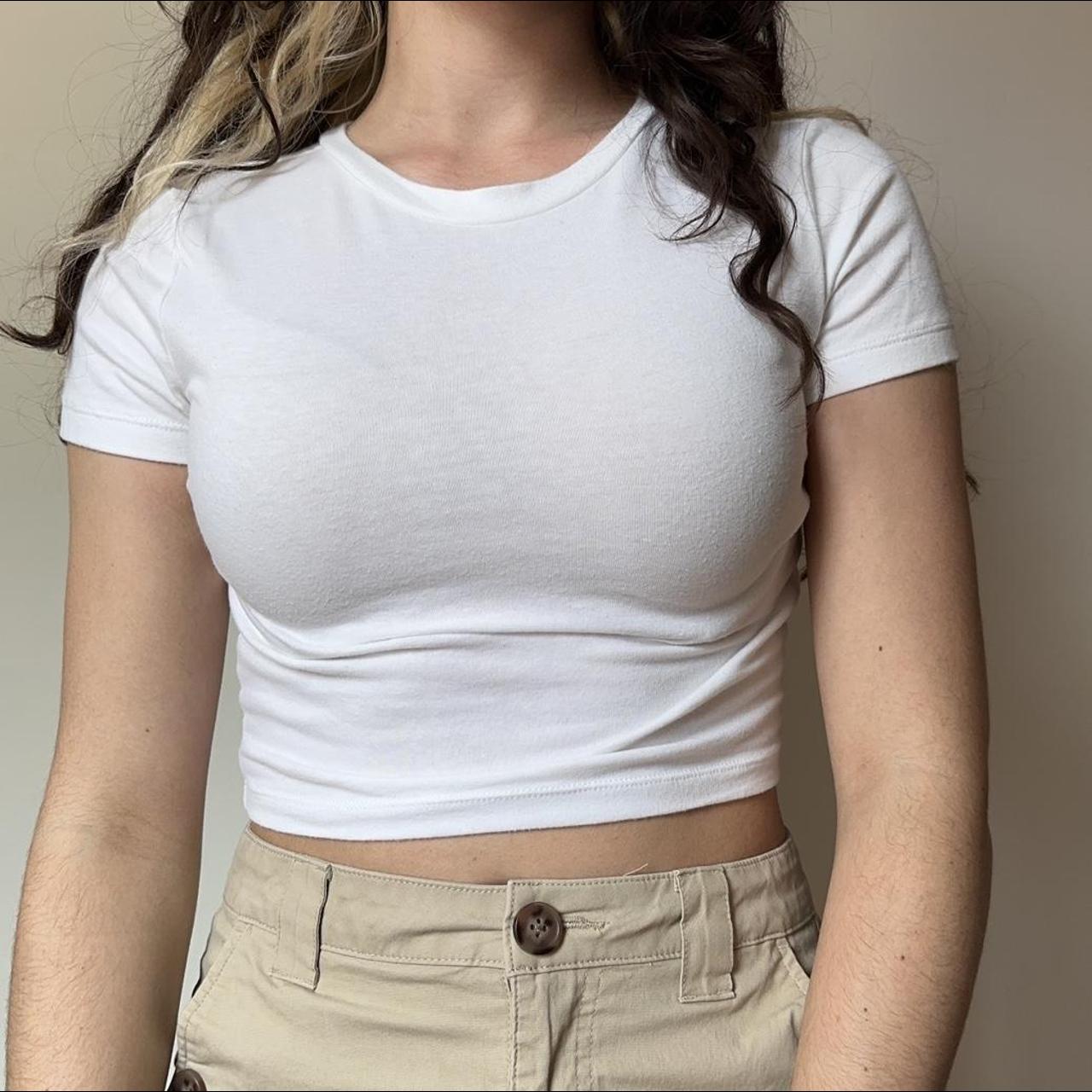 Wild Fable Women's White T-shirt | Depop