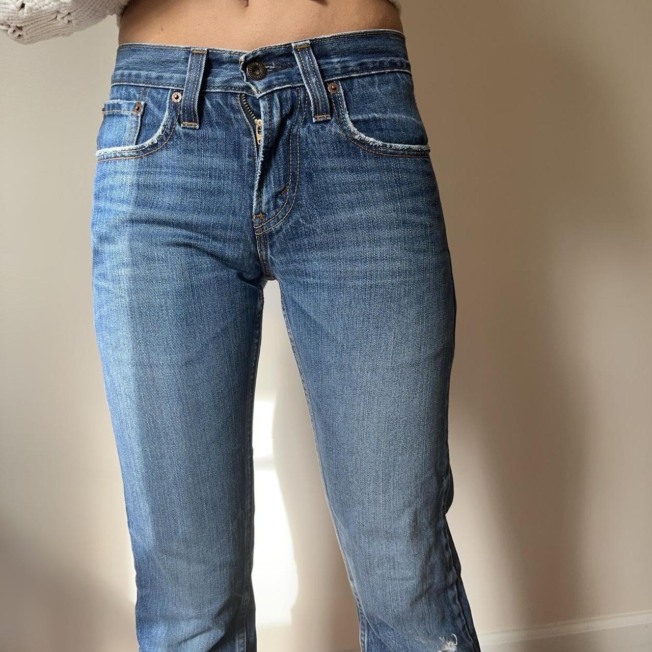 LOW RISE LEVIS super beautiful straight leg dark... - Depop