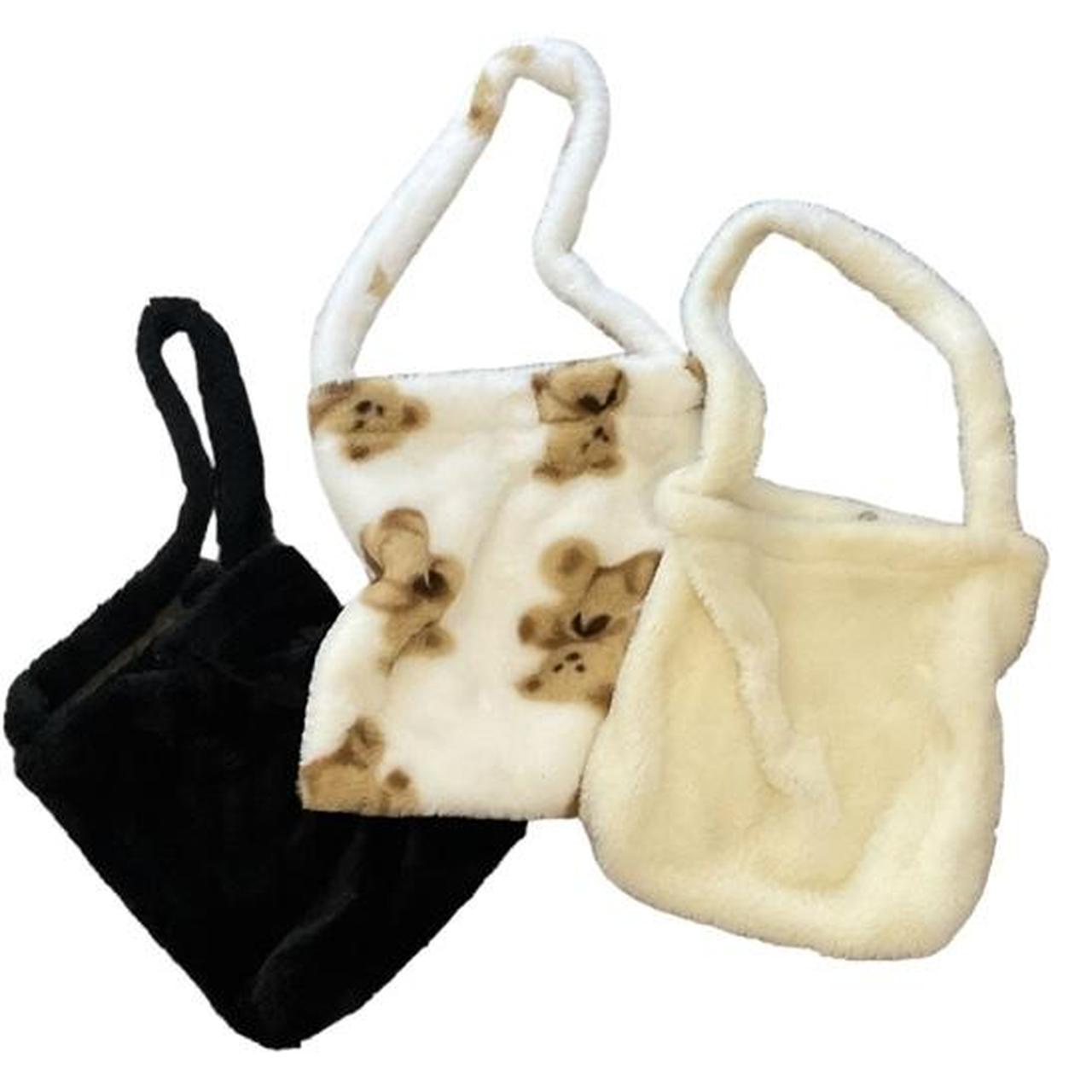Cute fluffy tote bags (bundle of two) (message... - Depop