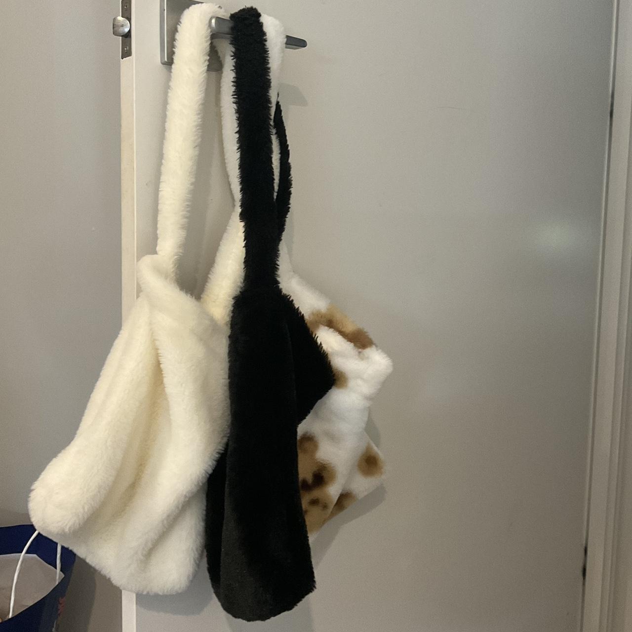 Cute fluffy tote bags (bundle of two) (message... - Depop