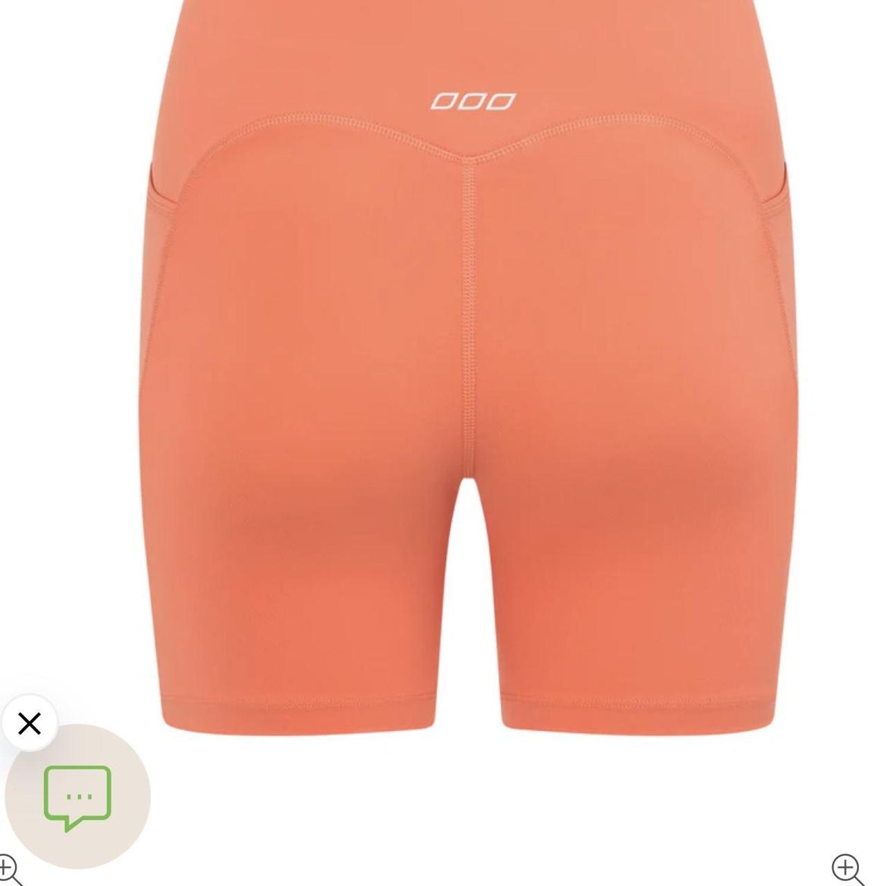 Peachy pink Lorna Jane Lotus Bike shorts, 16cm... | Depop