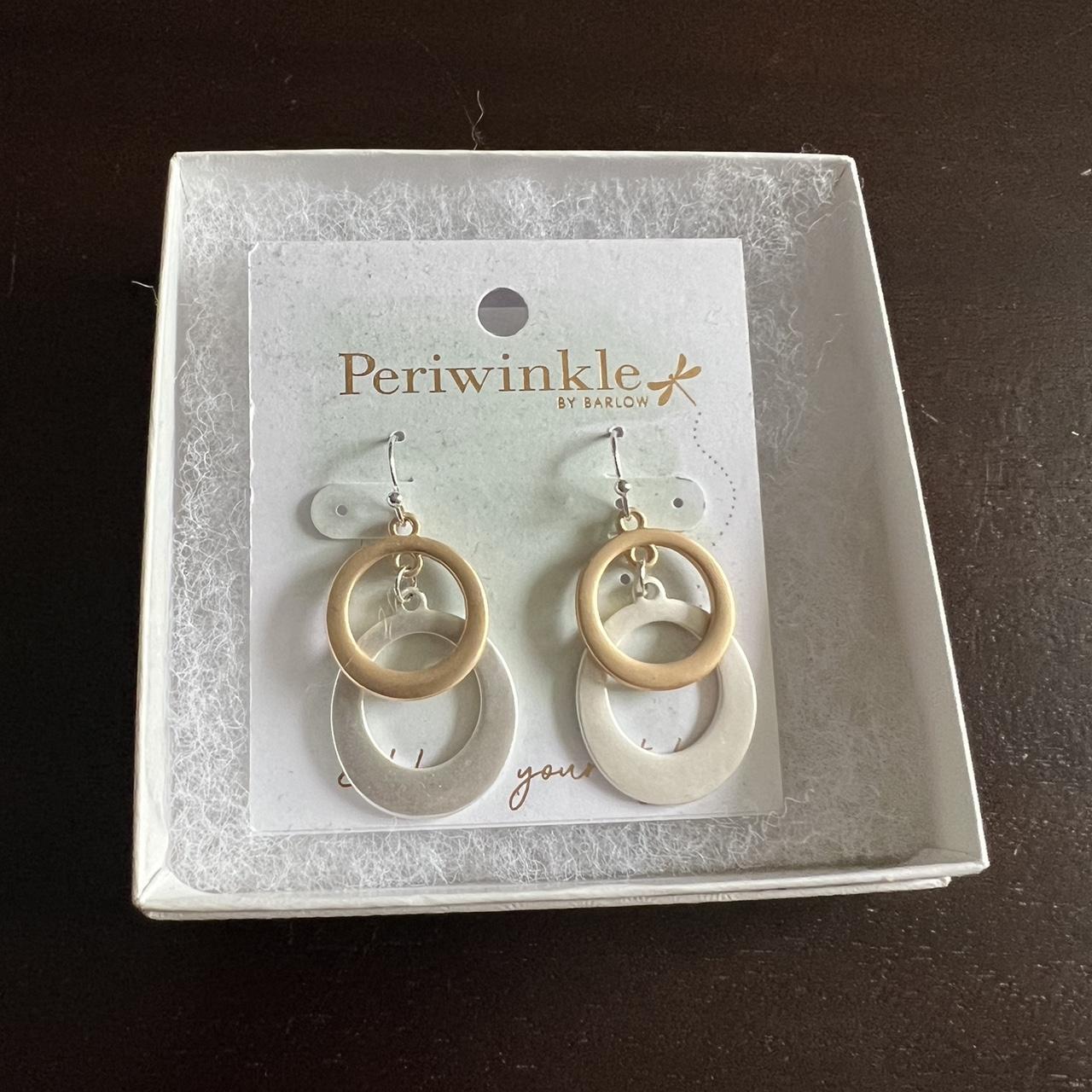 periwinkle mixed metal earrings. brand new never... - Depop